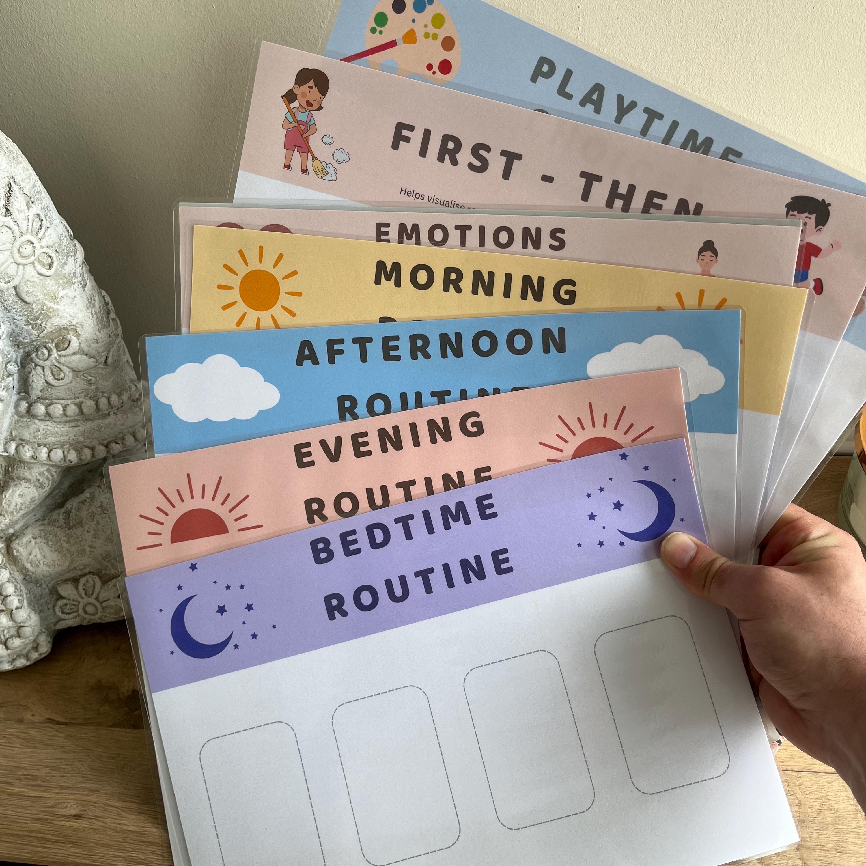 Visual Routine Cards for Kids: ADHD & Autism Sensory Support (PDF) - Etsy