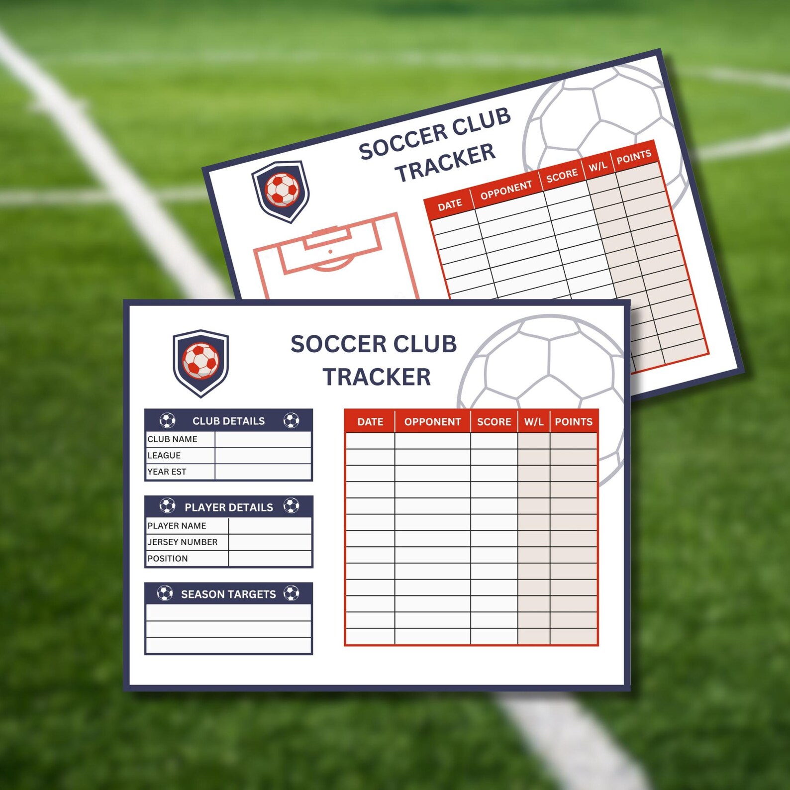Printable Kids Soccer League, Match Log & Player Stats (PDF Download ...