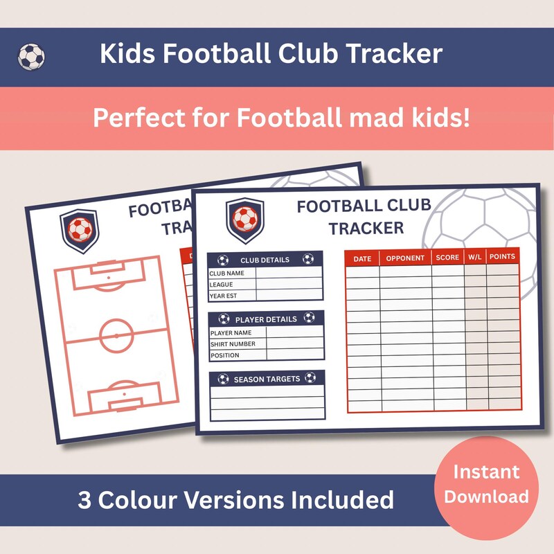Score Football Sheet - Etsy UK