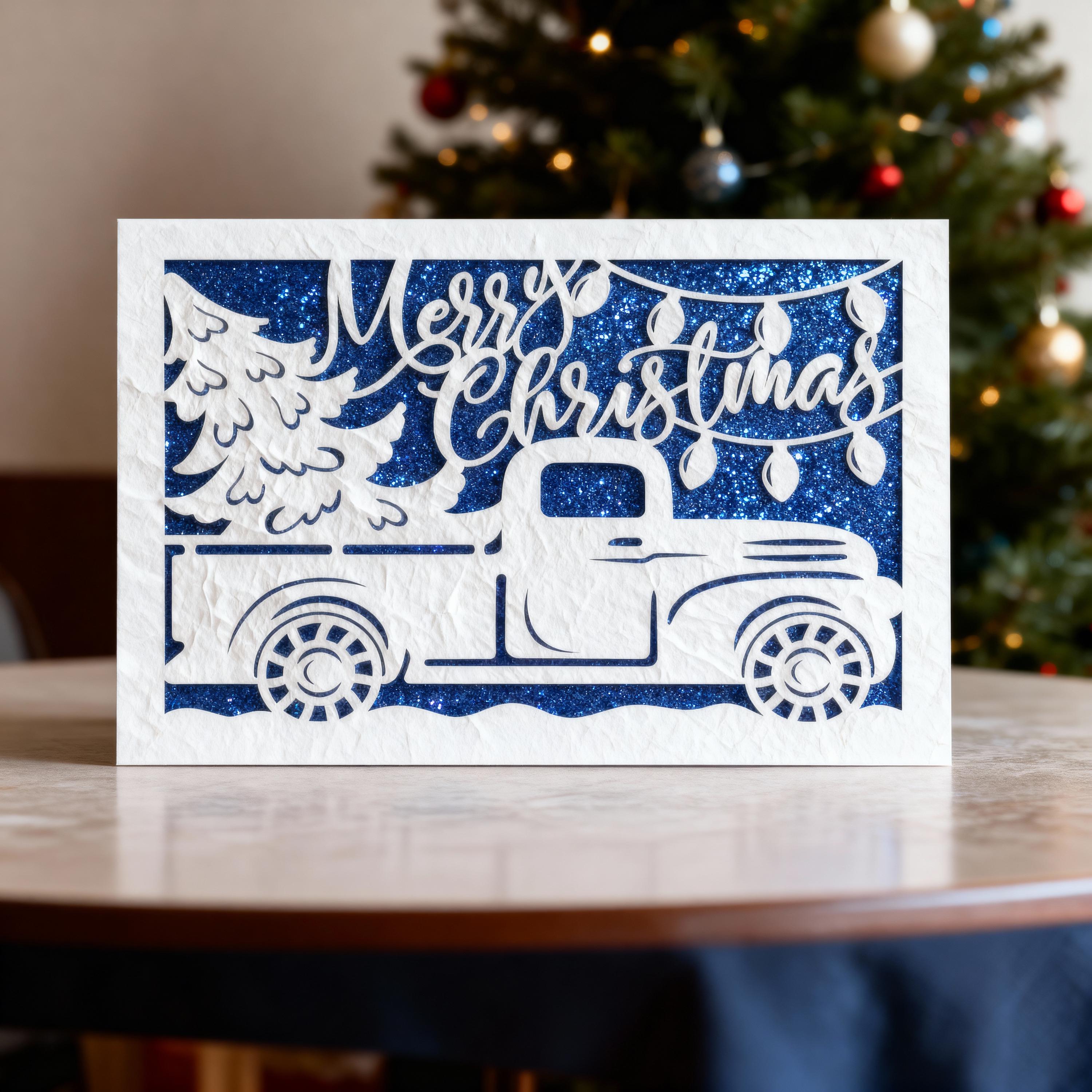 Christmas Card SVG Bundle Papercut: Cricut & Silhouette, Laser Cut ...