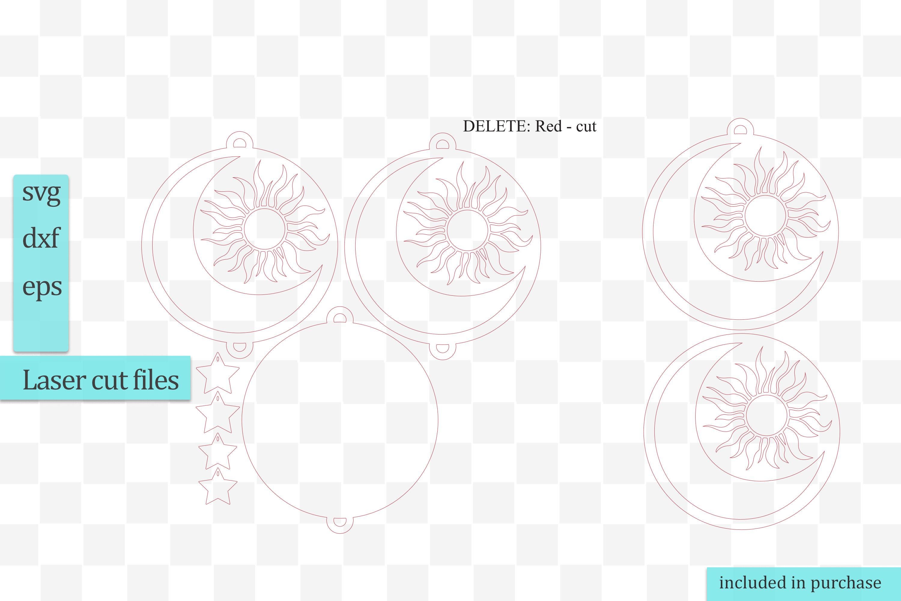 Sun and Mood Suncatcher Svg, Laser Cut Template, Digital Download, Cut ...