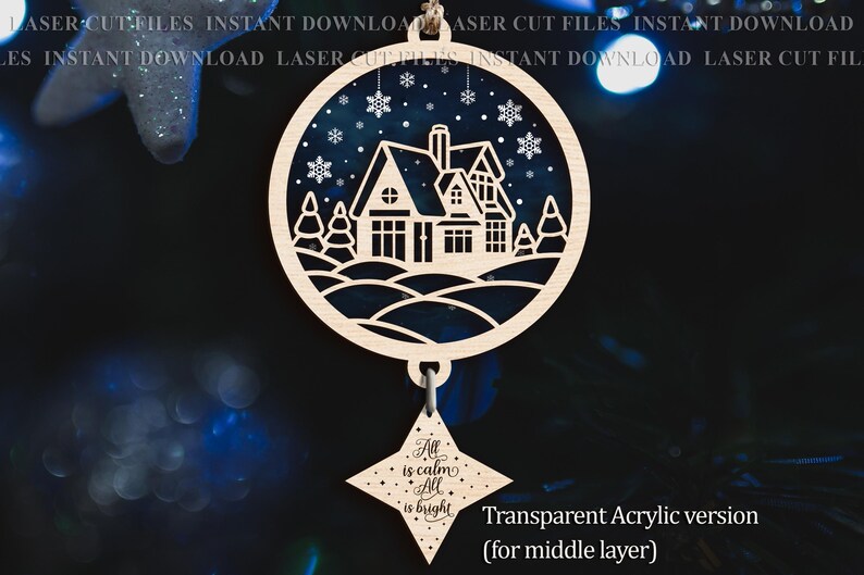 Christmas Suncatcher SVG Bundle: Laser Cut Ornaments (digital) - Etsy