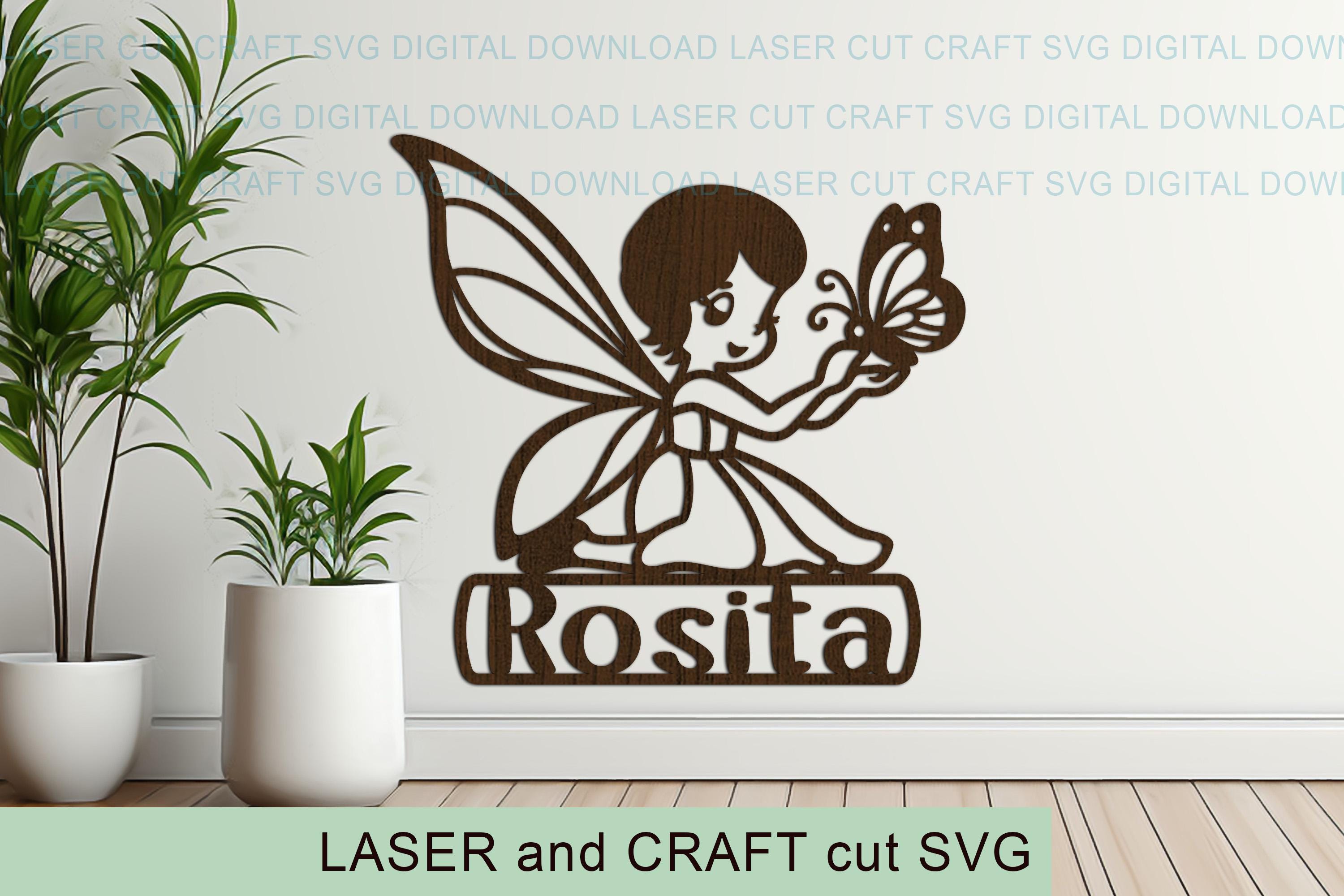 Fairy Tale Name Sign SVG Bundle: Laser Cut Template (digital Download ...