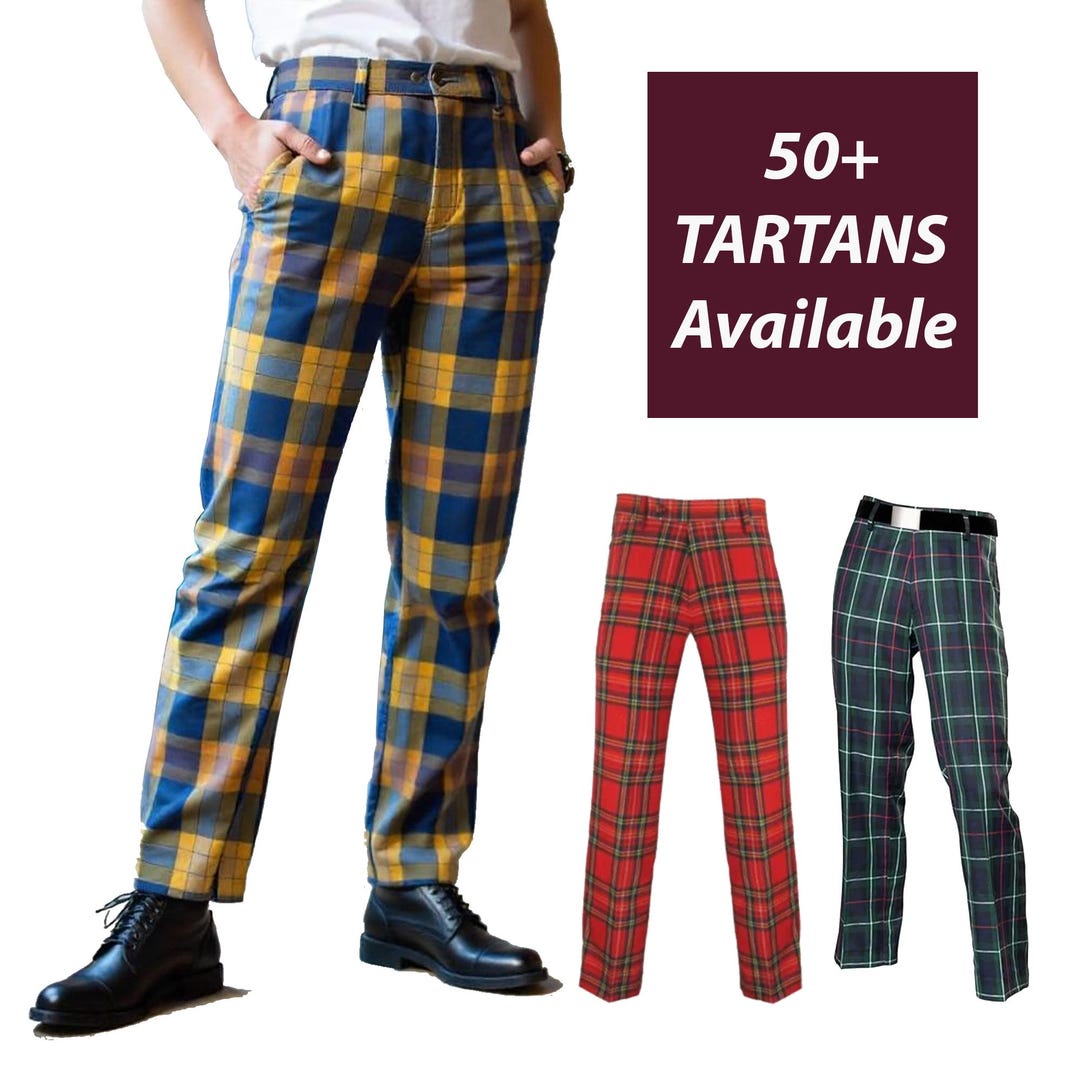 Men's Custom Tartan Pants – Scottish Highland Plaid Trousers | Handmade ...