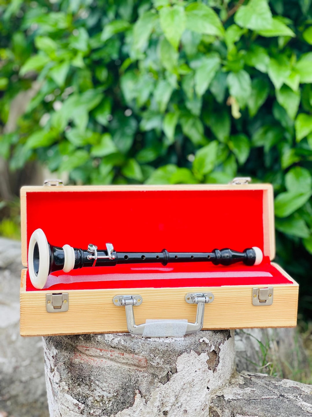 Black Rosewood Bombard Chanter Handmade Wooden Folk Flute Instrument ...