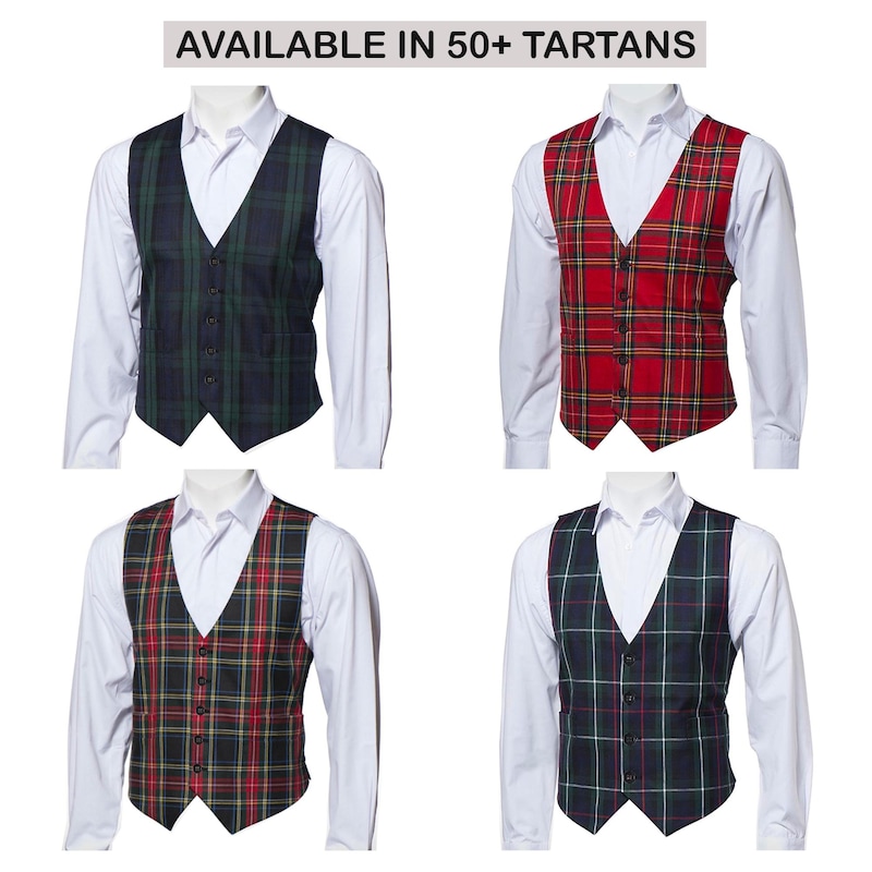 Red Plaid Vests - Etsy