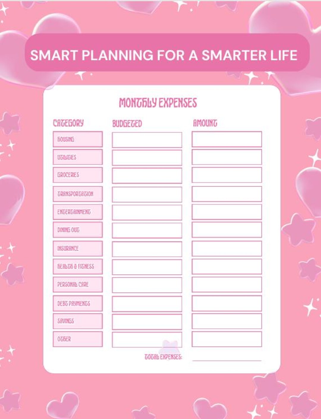 The Ultimate Budget Planner by Smarty Planner - Etsy
