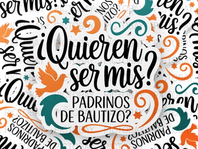 Quieren Ser Mis Padrinos De Bautizo SVG | Digital Download | Godparents ...