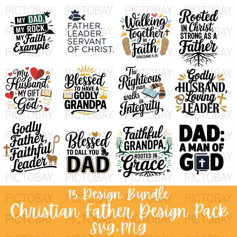 Father's Day Christian SVG Bundle | Religious Digital Cut Files for ...