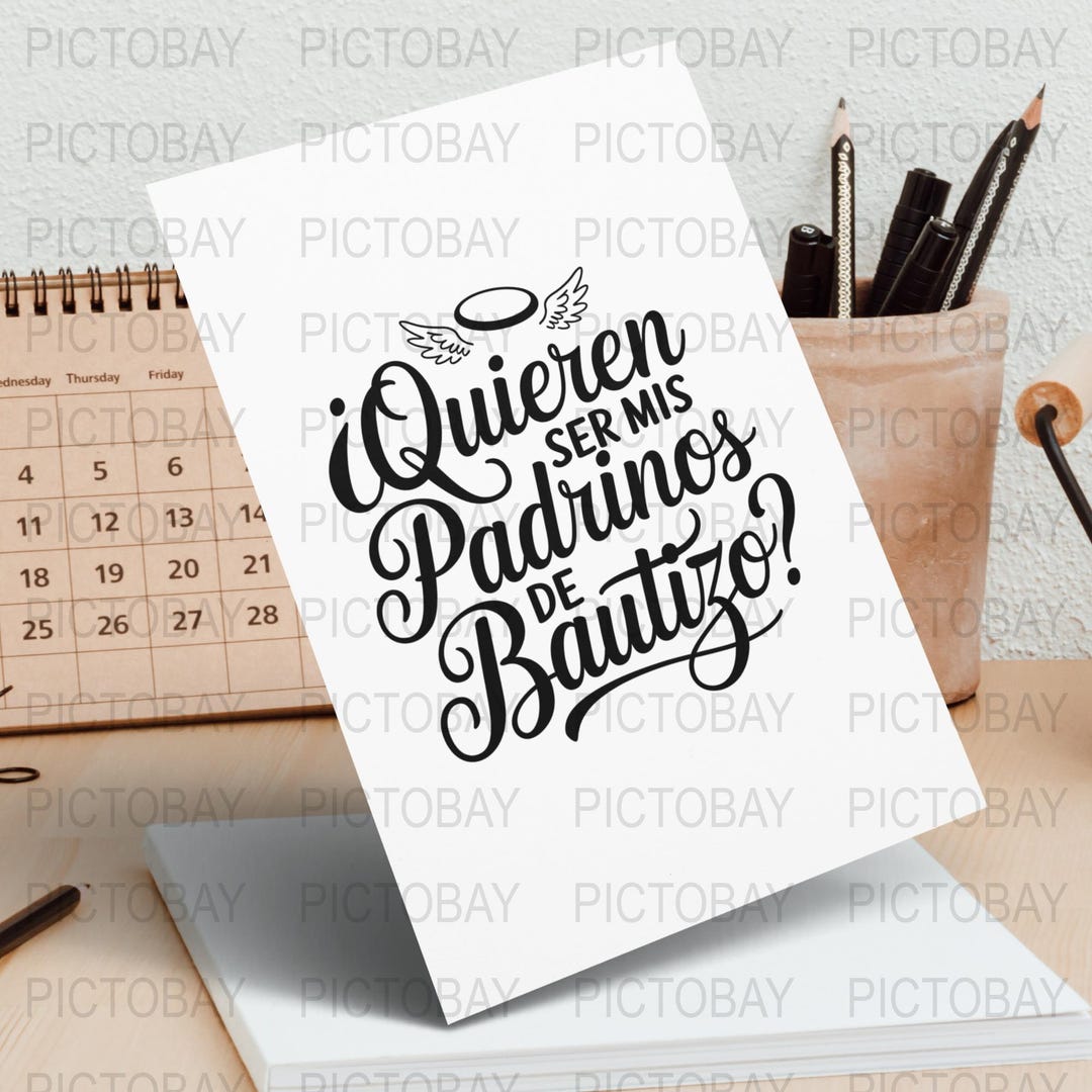 Quieren Ser Mis Padrinos De Bautizo SVG | Digital Download | Godparents ...