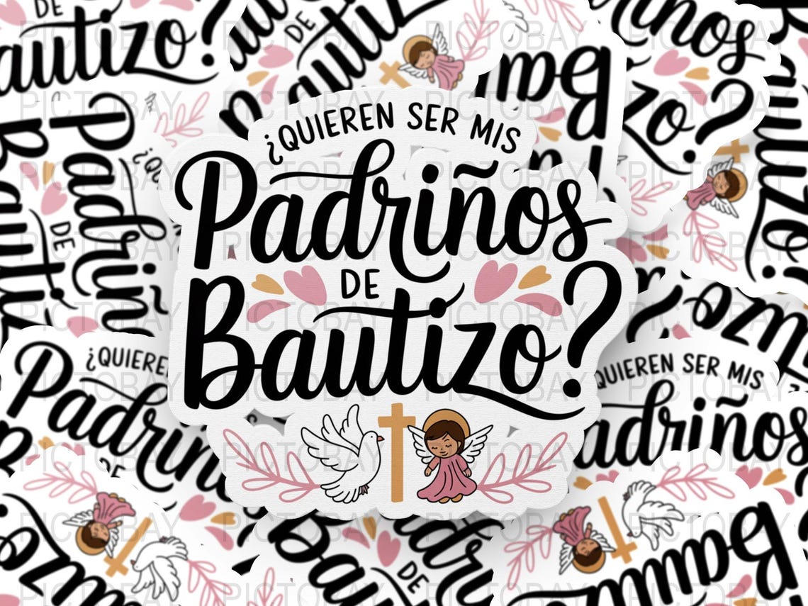 Quieren Ser Mis Padrinos De Bautizo SVG | Digital Download | Godparents ...
