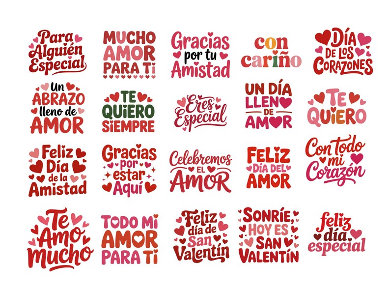 San Valentín SVG Bundle – Día Del Amor Y La Amistad Spanish Cut Files ...