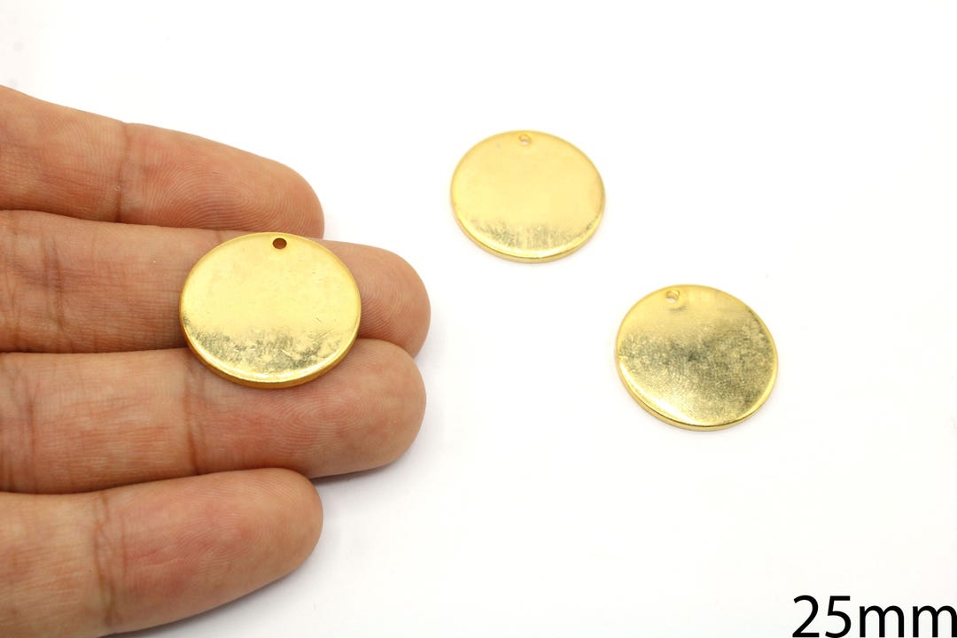 25mm Gold Plated Token Disc, Round Stamping Blank - Etsy