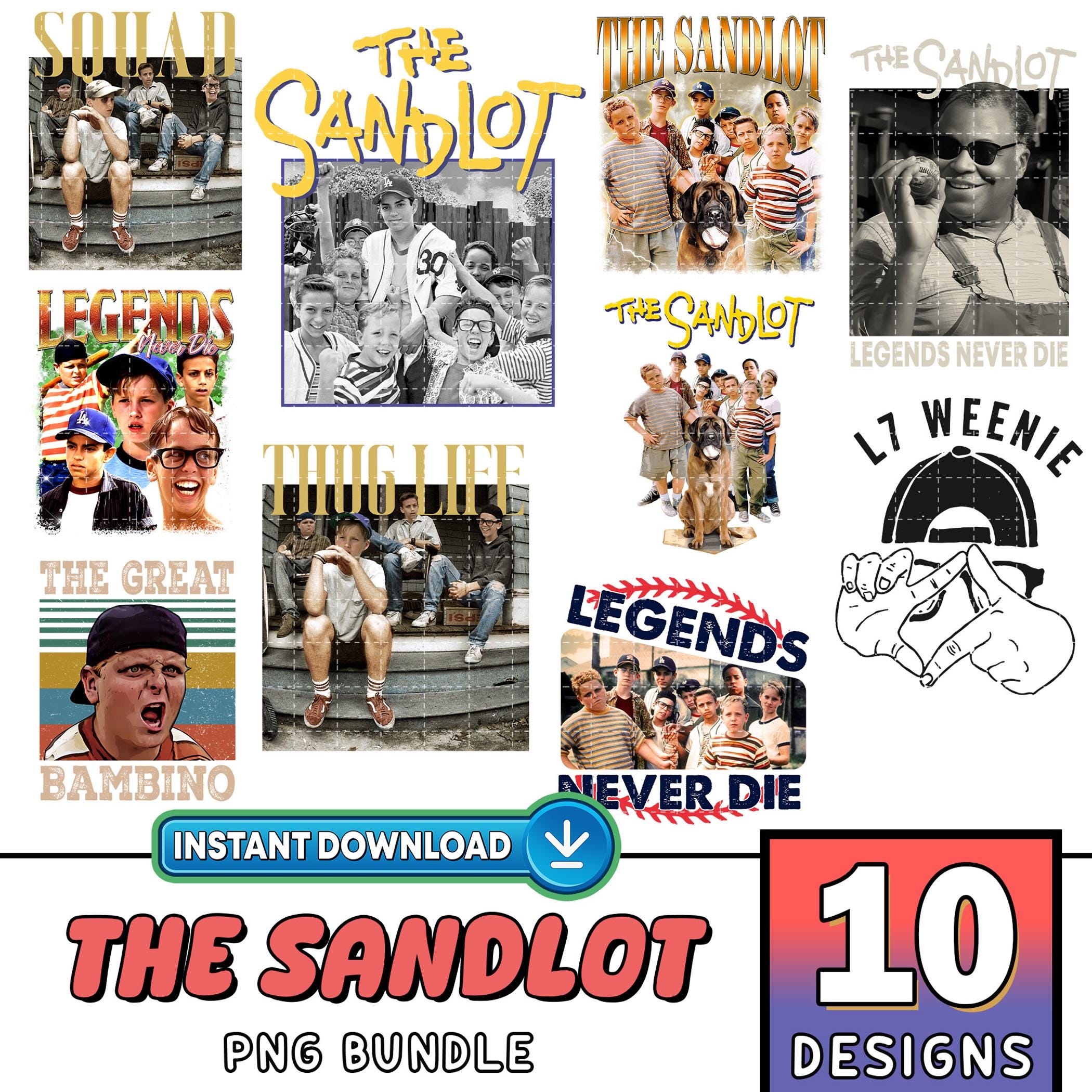 The Sandlot Png Bundle, Thug Life Sandlot Baseball Legends Never Die ...