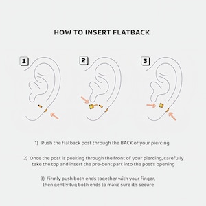 Flat Back Gold Starburst Stud – Threadless Titanium Earring • Bold ...