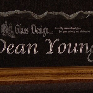Glass Business Name Plate - Etsy