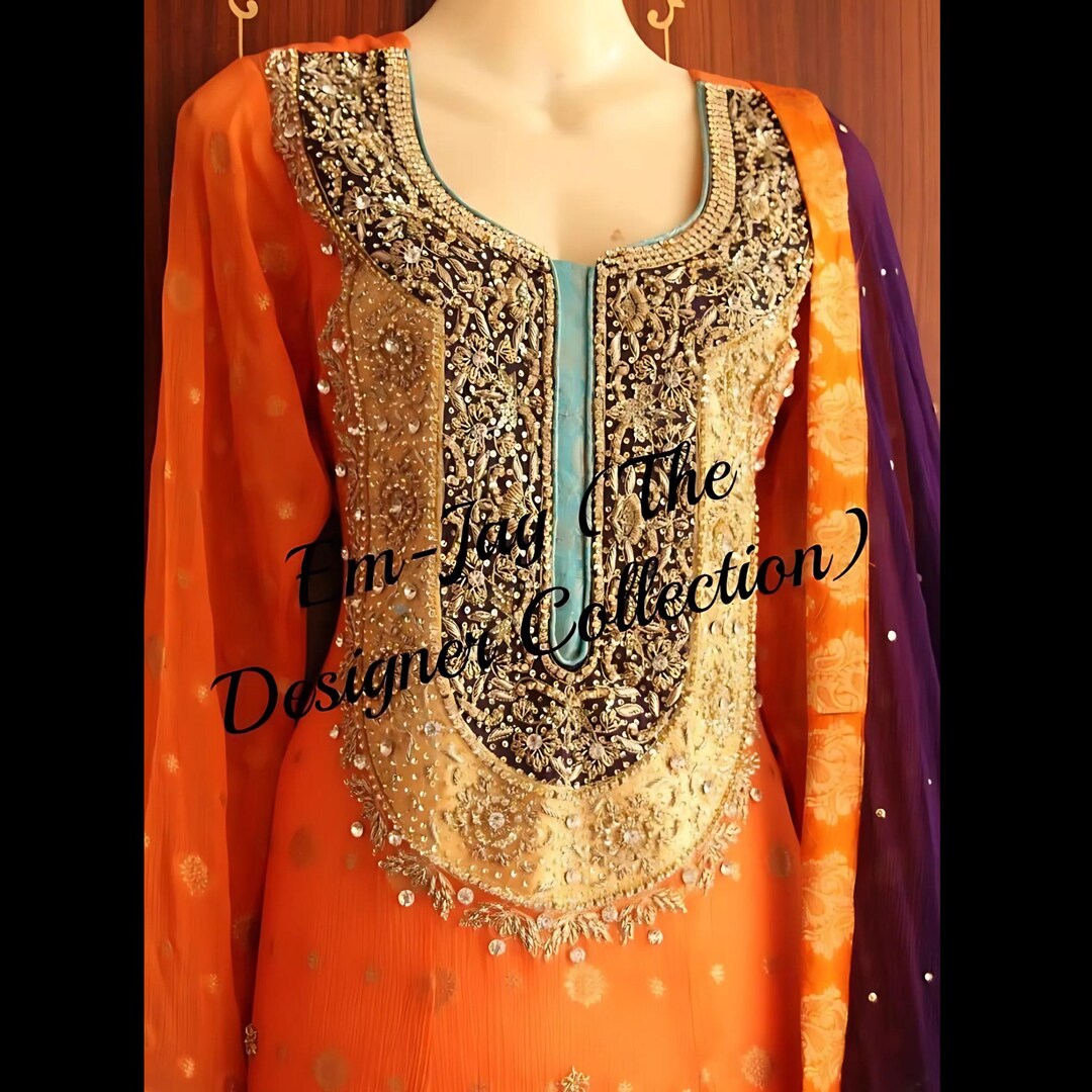Pakistani Mehndi, Mayon and Haldi Dress, Pakistani and Indian Suit - Etsy