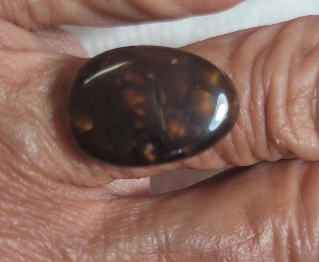 Dark Chocolate Mexican Fire Agate Cab . 18 X 13 X 4 Mm . B5802 - Etsy
