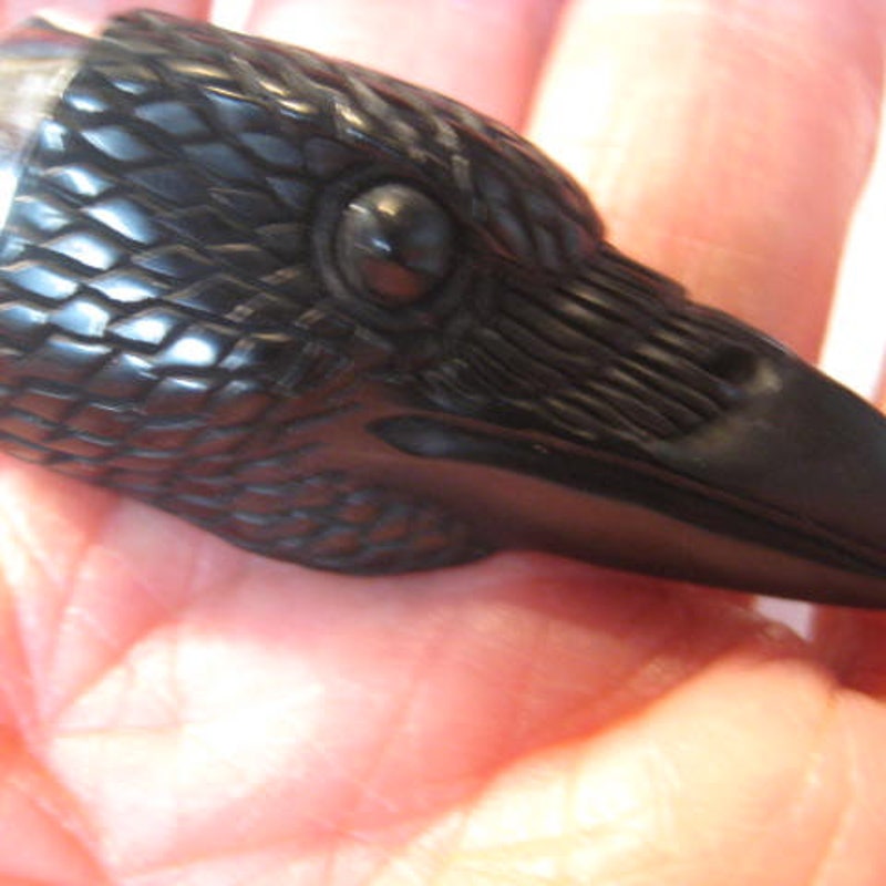 Carved Jet Pendant - Etsy