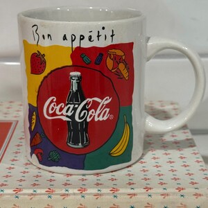Vintage 1997 Coca-cola Bon Appetit Mug Featuring Bold Vibrant Colors ...