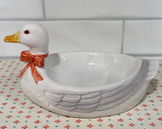 Vintage Otagiri Ceramic Goose Dish: Cottagecore Soap Trinket Holder - Etsy