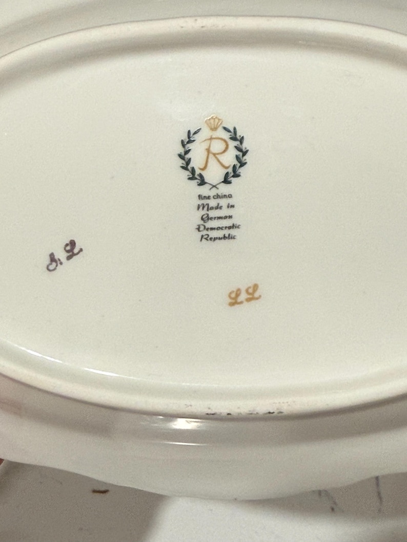 Vintage Reichenbach Porcelain Bowl: Floral Gold Trim Scalloped Dish - Etsy