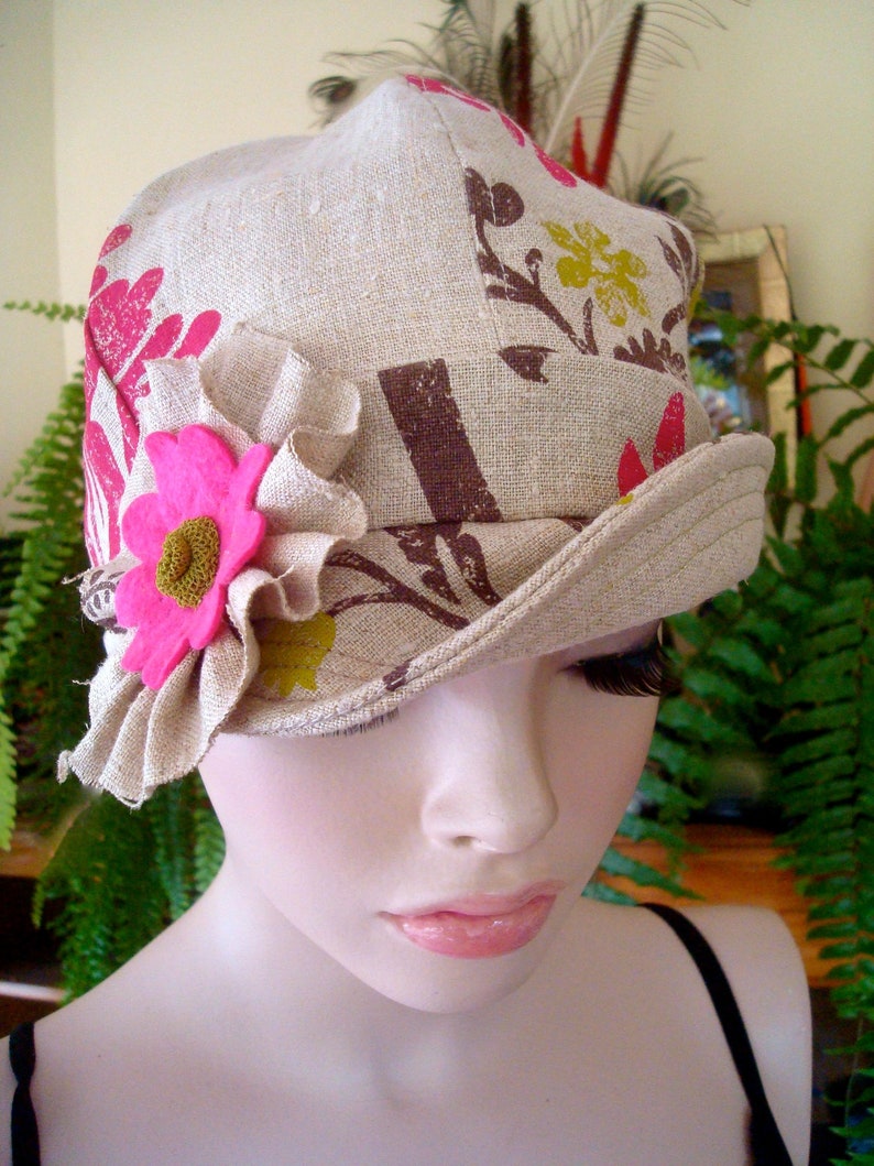 Womens Newsboy Womens Hat Linen Hat Linen Cap Peak Cap Soft - Etsy