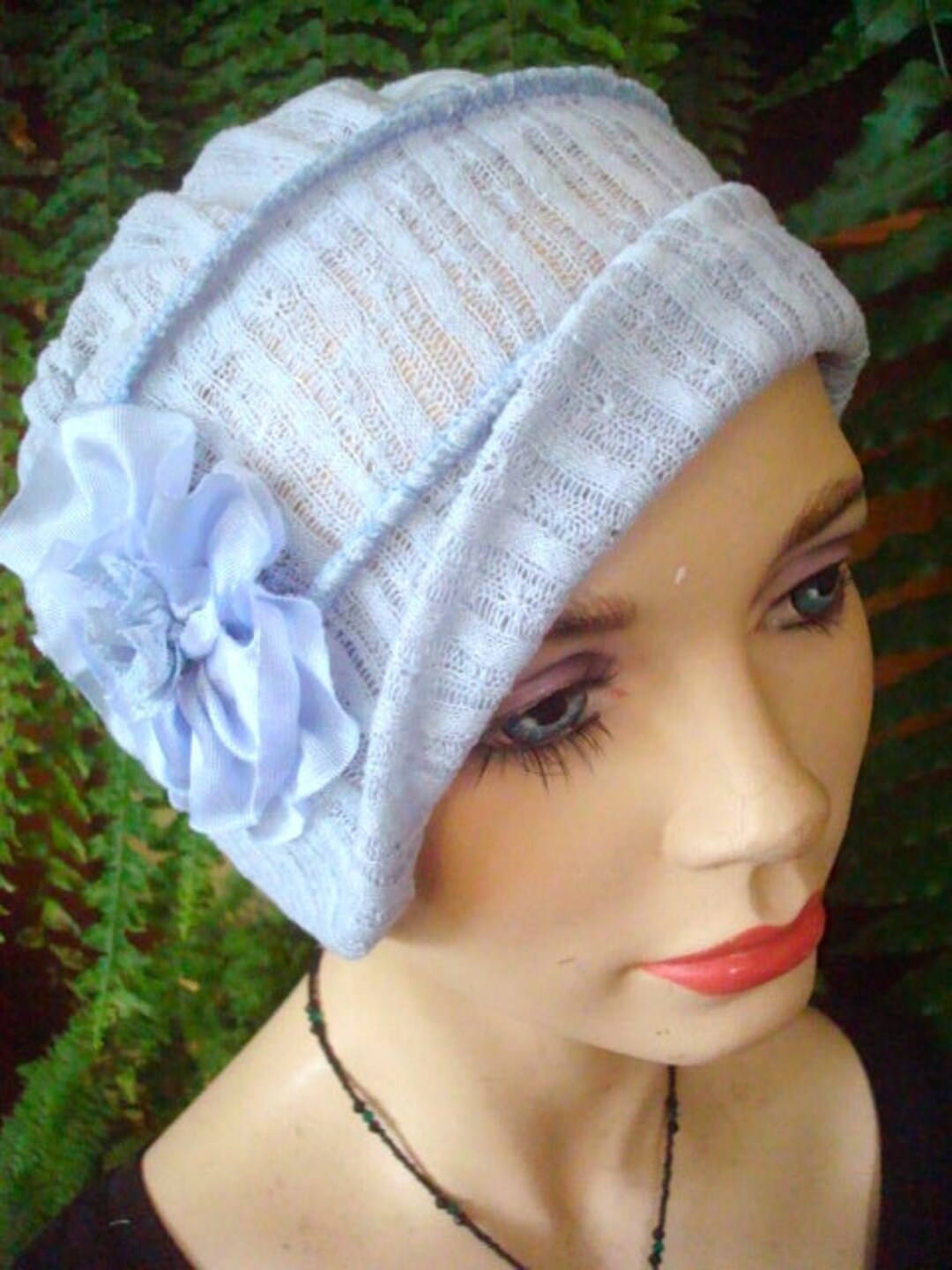 Womens Hats Chemo Hats Summer Soft Hat Pale Blue Chemotherapy Hat Chemo ...