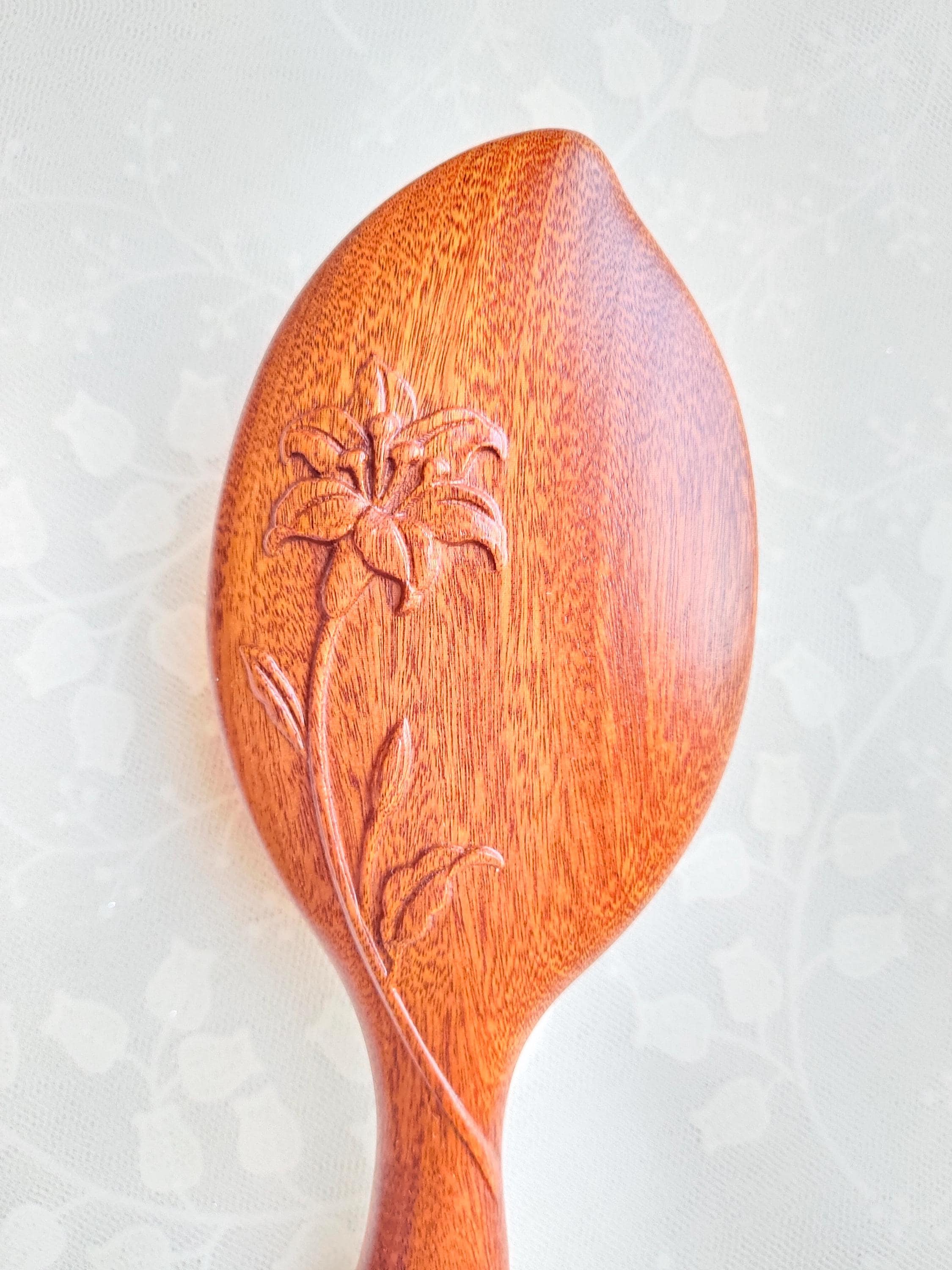 Handcrafted Golden Sandalwood Hair Brush Bamboo Bristles & Air Cushion ...