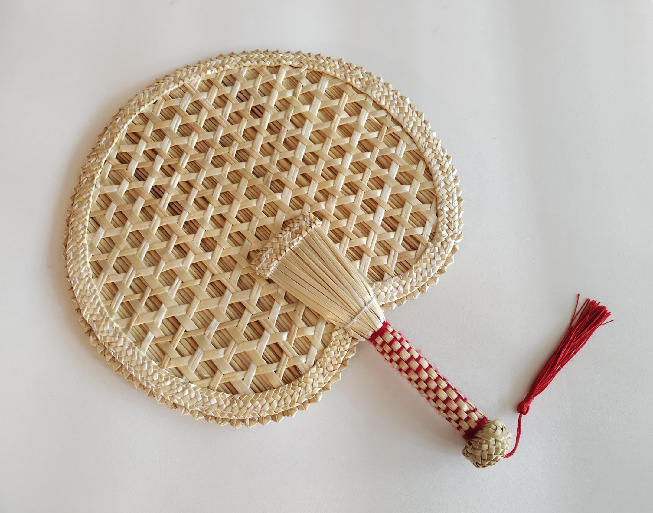 Hand Fans Natural Straw Fan Wedding Fans Rustic Home Decor Old Fashion ...