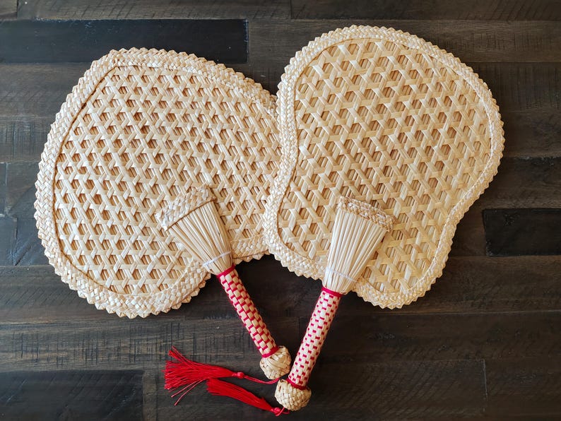 Hand Fans Natural Straw Fan Wedding Fans Rustic Home Decor Old Fashion ...