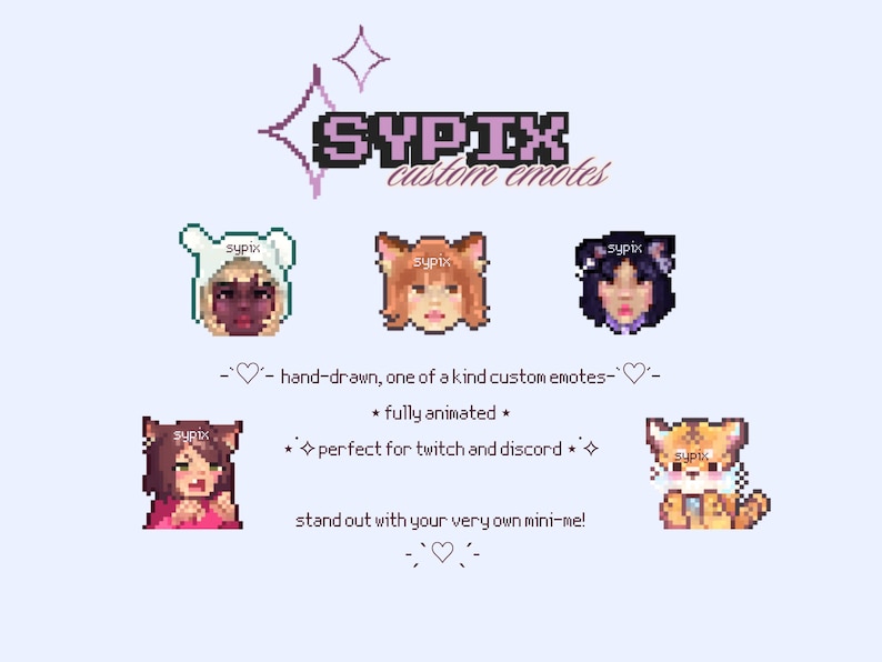 Custom Animated Pixel Art Emotes for Twitch, Discord, Pfp - Etsy