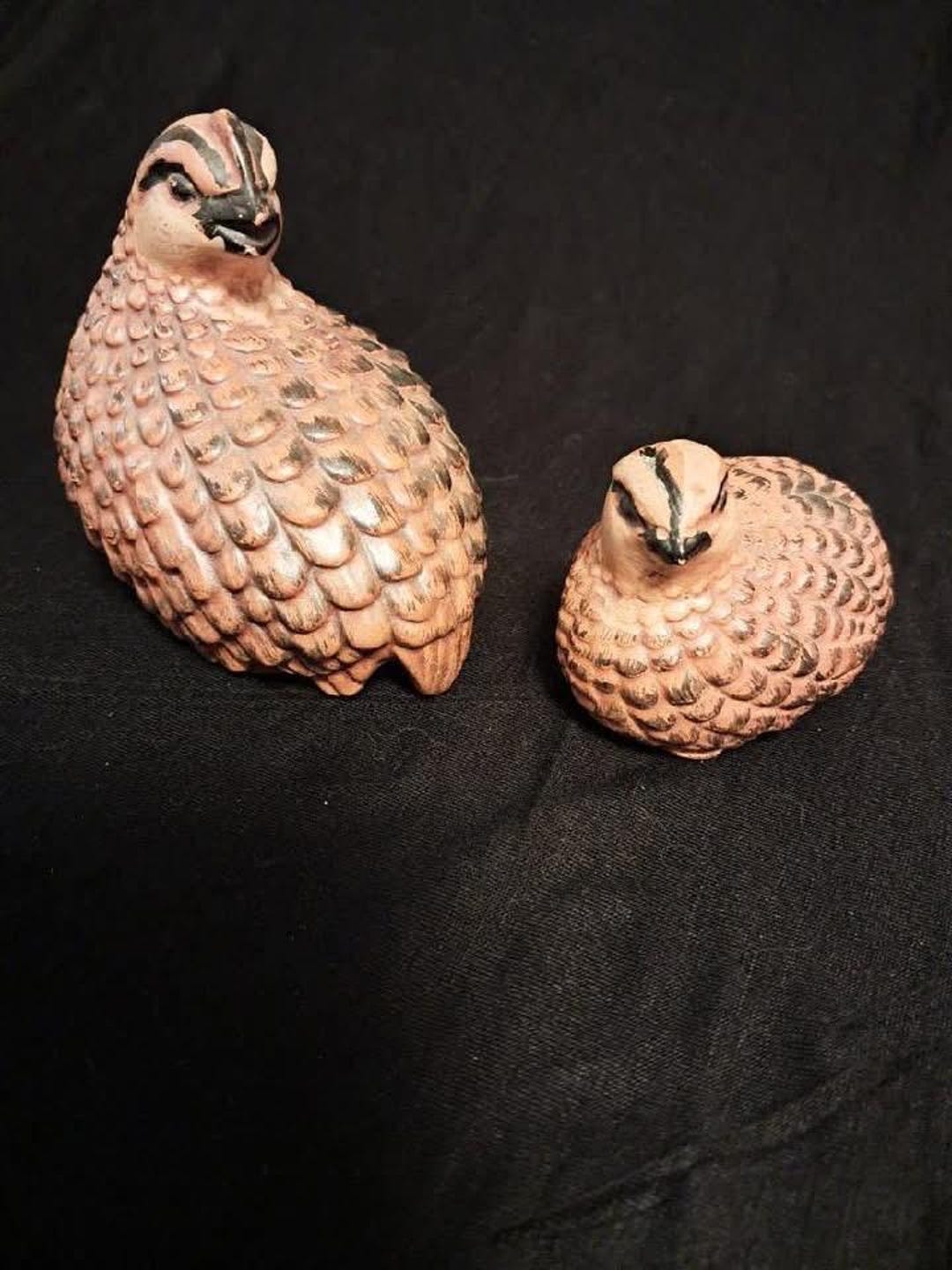 Two Vintage Quail Figurines - Etsy