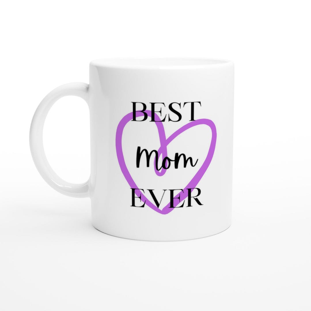 Best Mom Ever in Purple Heart Mug - Etsy
