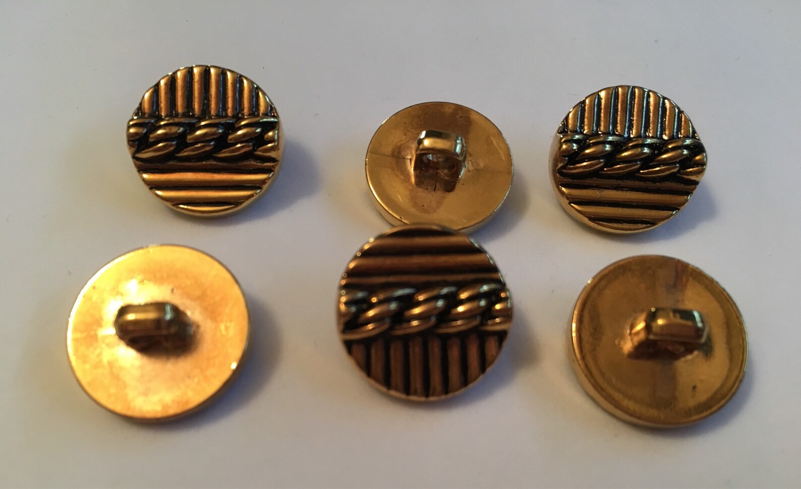 Small Antique Gold Buttons Plastic Sewing Buttons 5/8" 16mm Antique ...
