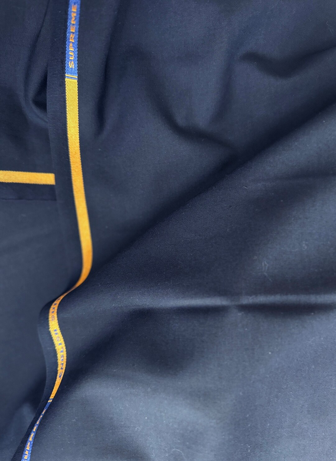 Navy Blue Suiting Fabric Solid, Supreme English Suiting Poly Viscose ...