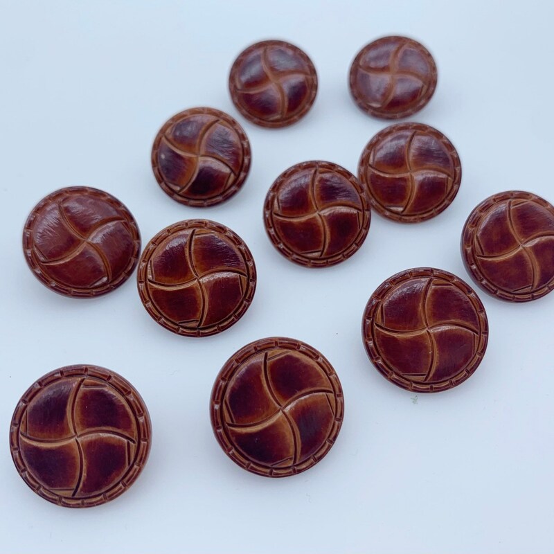 Faux Leather Buttons - Etsy