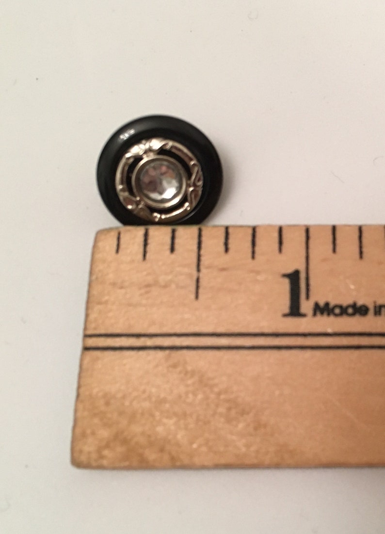 Small Black Sewing Buttons Plastic Sewing Buttons With Silver and ...