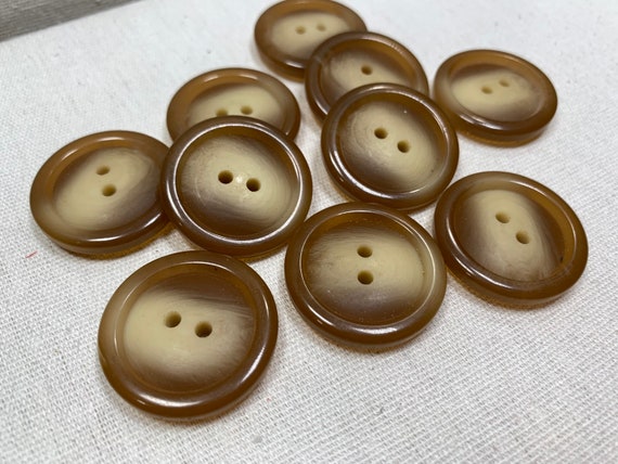 Botones grandes marmolados marrón y botones de costura de | Etsy