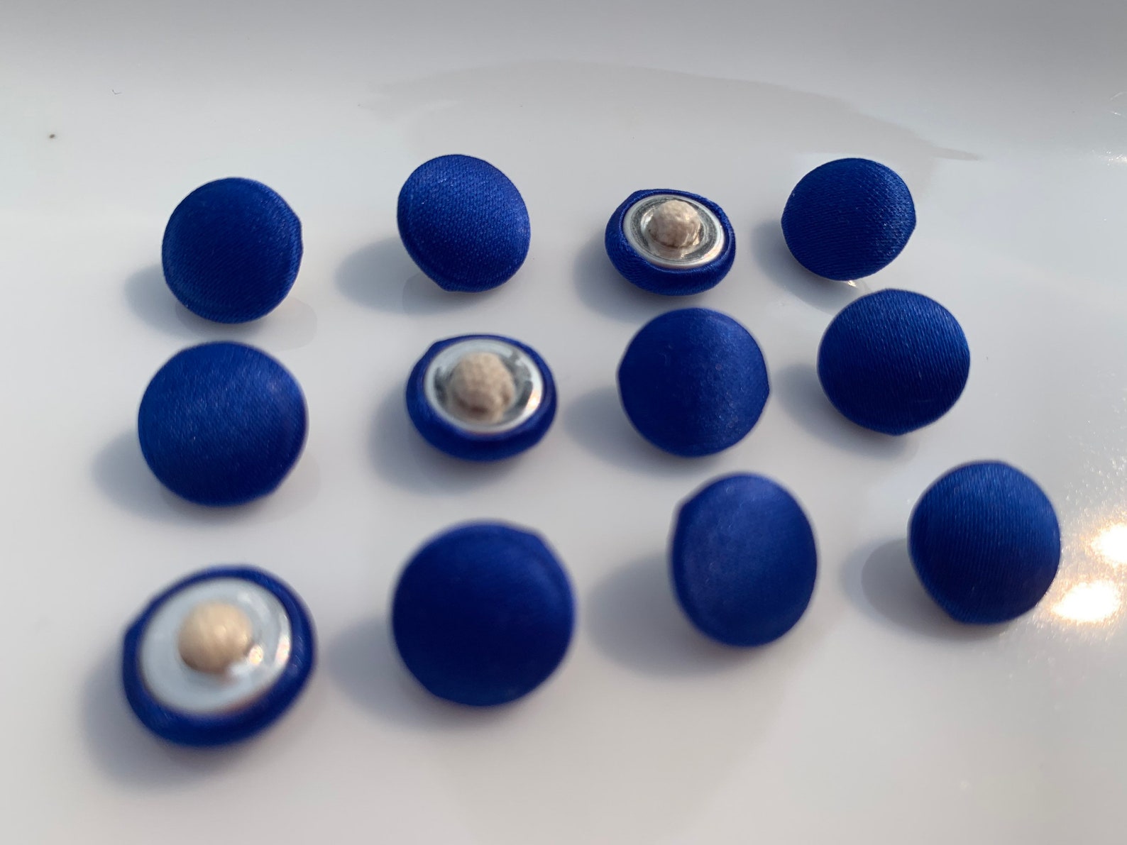 Bridal Buttons Satin Covered by the Dozen Color Royal Blue - Etsy