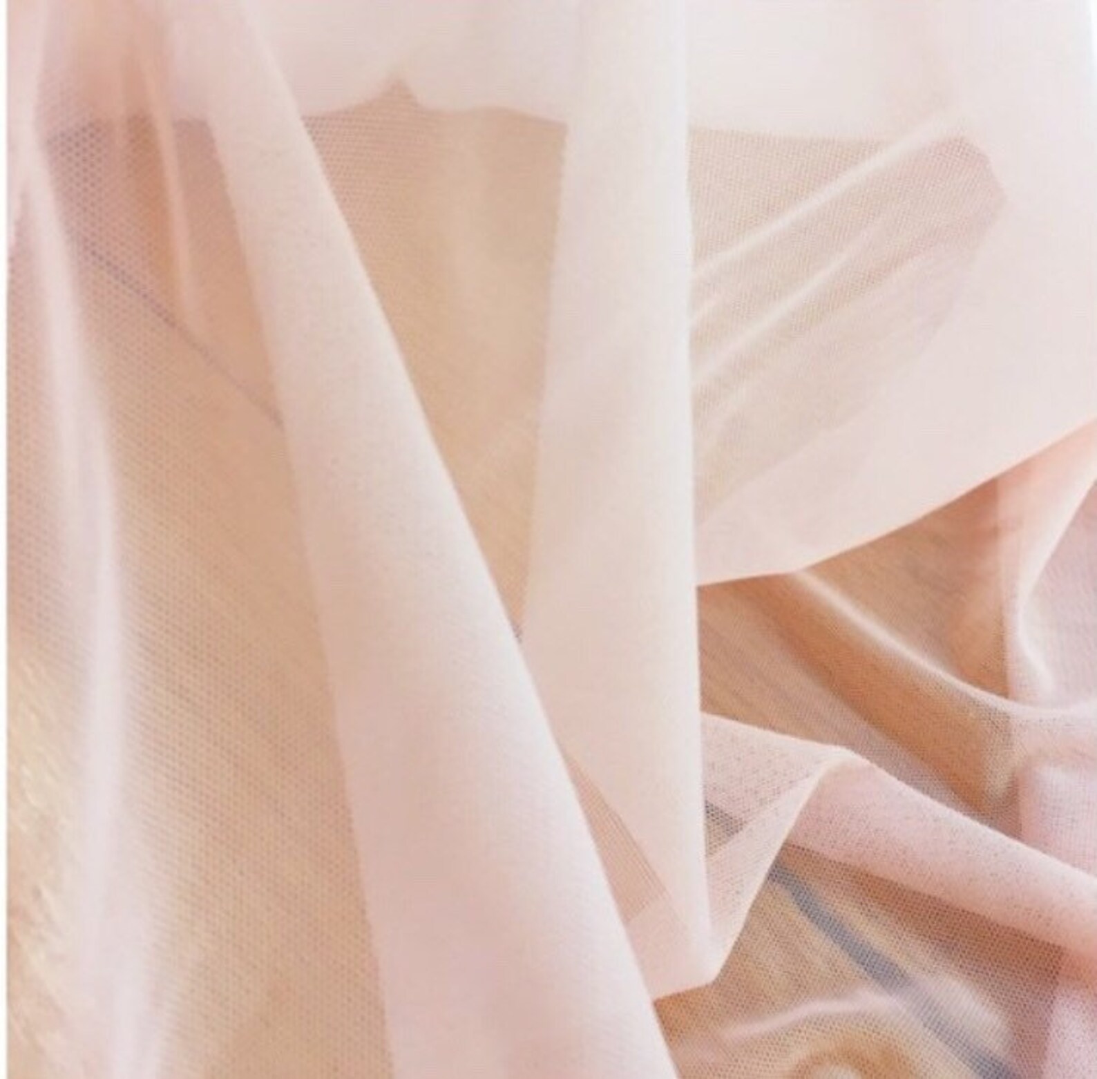 Blush Stretch Power Mesh Fabric by the Yard Rose Power Mesh | Etsy