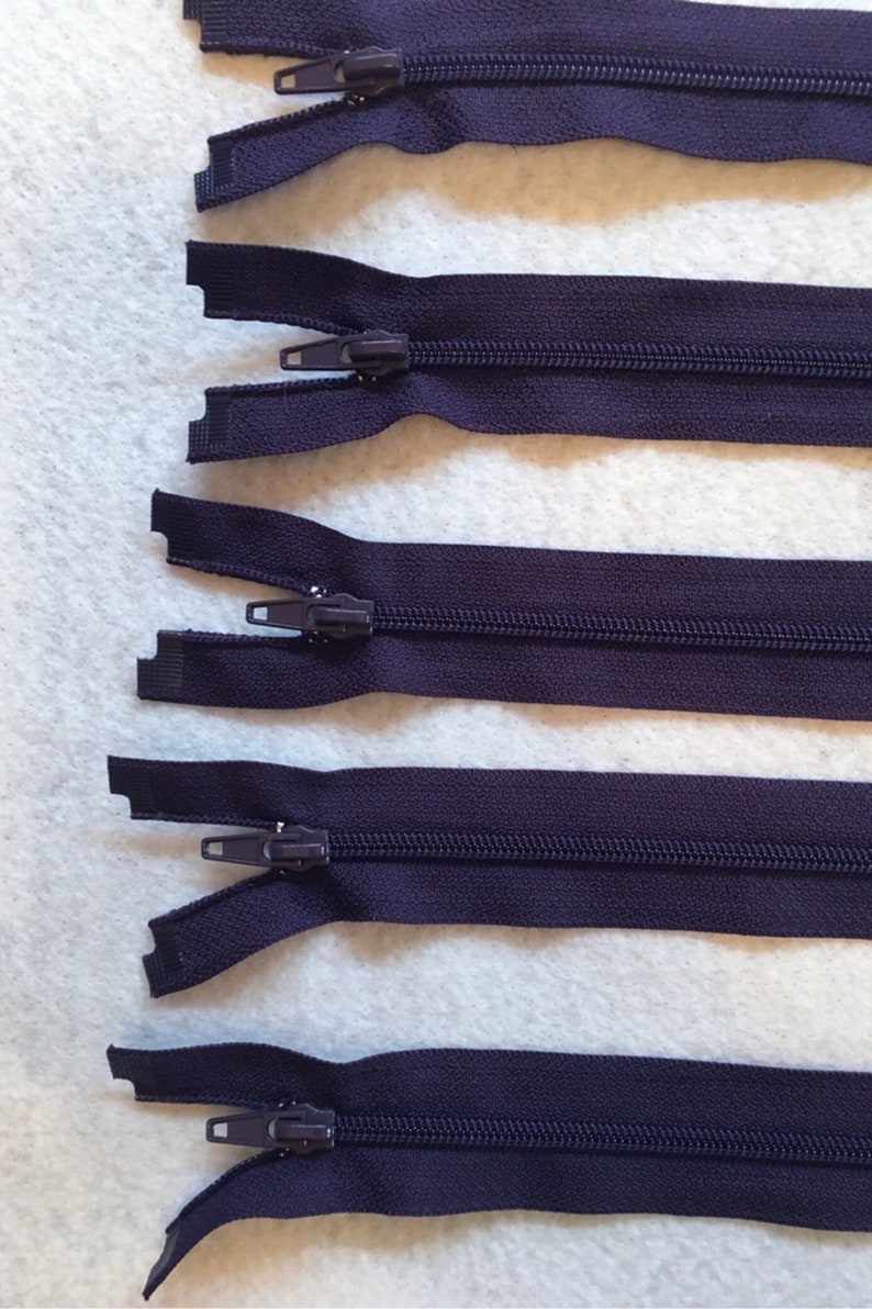 5 Separating Zippers 9 Inch Barney Purple Nylon Coil - Etsy