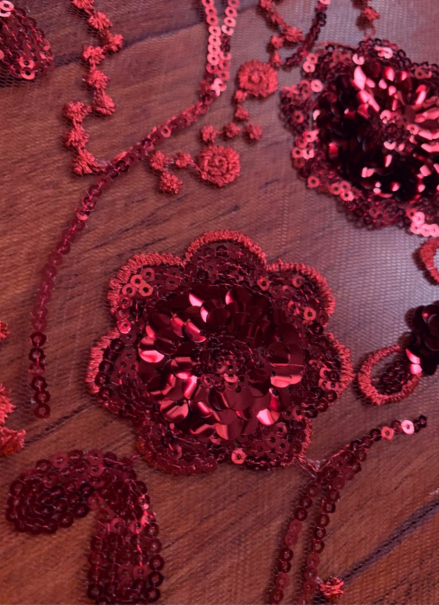 Wine Lace Sequin Lace in Floral Design Lace With Wine Sequins Perfect ...