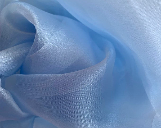Light Blue Sheer Organza 60” Crystal Organza in Light Blue - Etsy