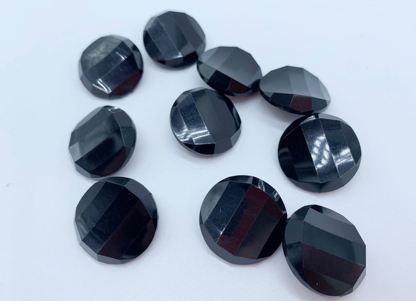 Medium Black Shank Back Buttons 1 Inch Sewing Buttons, 5 Vintage ...