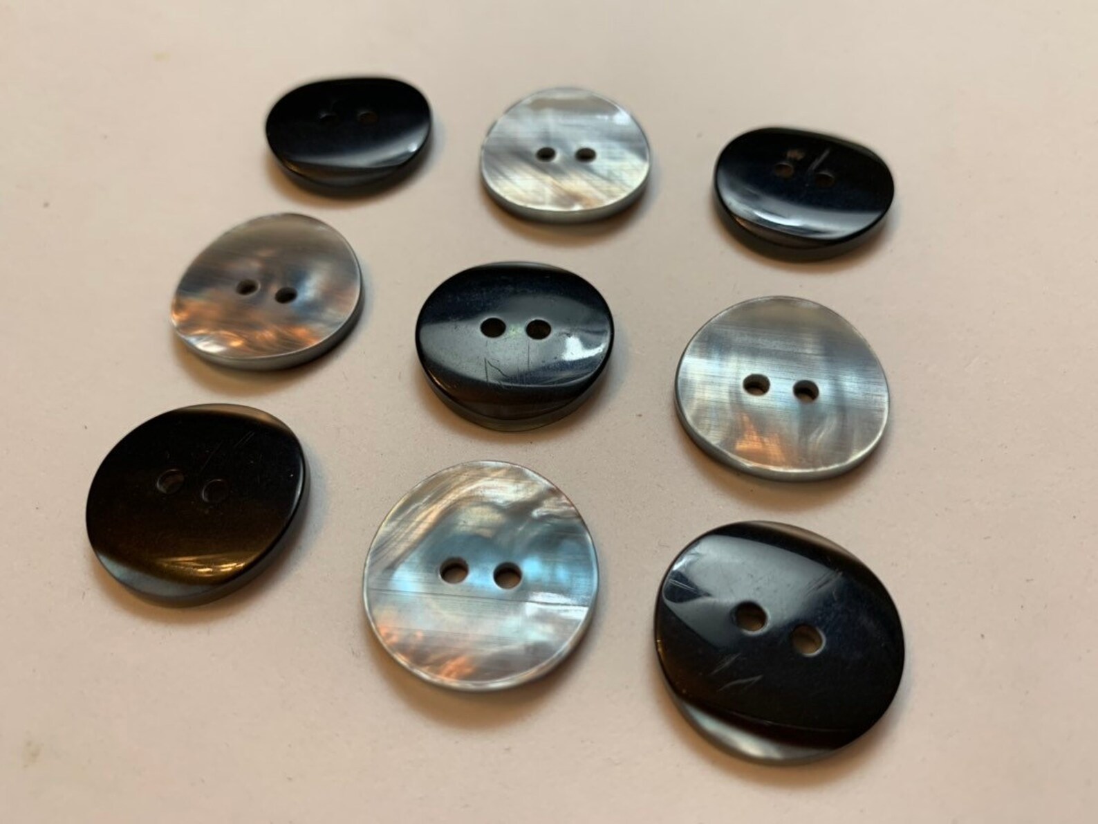 Mother of Pearl Plastic Button Medium Faux Shell Button Sewing Buttons ...