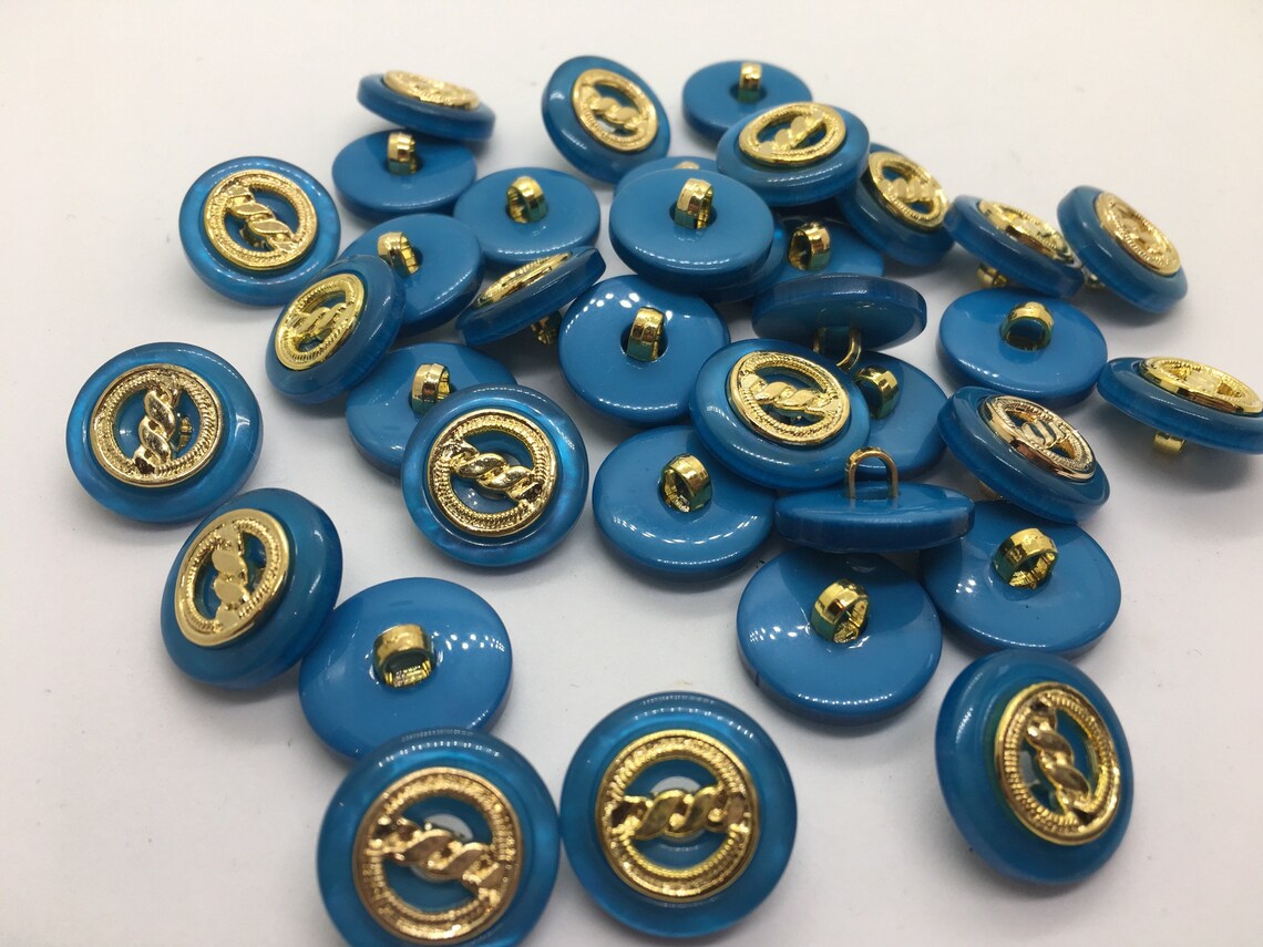 Small Buttons Blue Teal Buttons Plastic Sewing Buttons 5 - Etsy