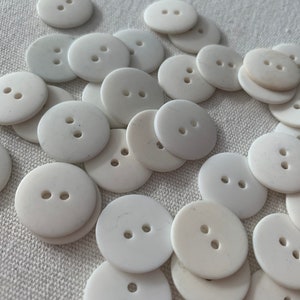 Medium Buttons White Buttons 7/8 Inch Sewing Buttons 6 Sew - Etsy