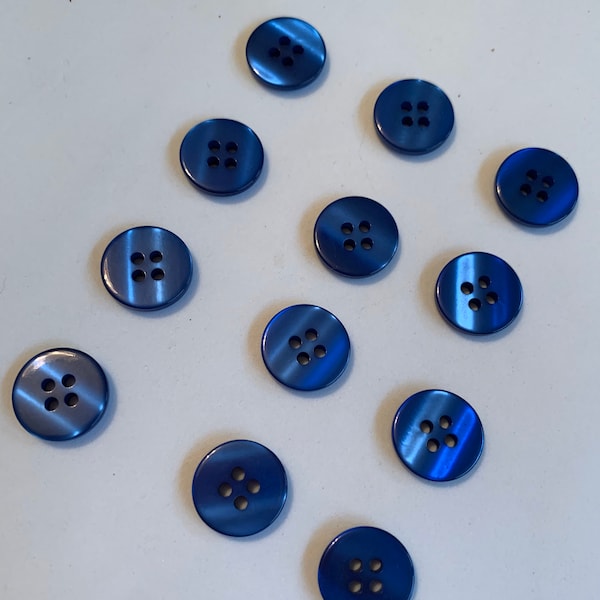Small Blue Buttons - Etsy