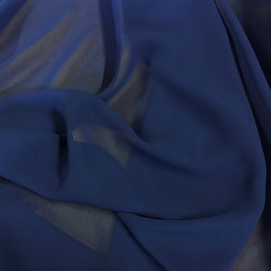 Royal Blue Chiffon Hi Multi Chiffon Fabric by the Yard Wedding Chiffon ...